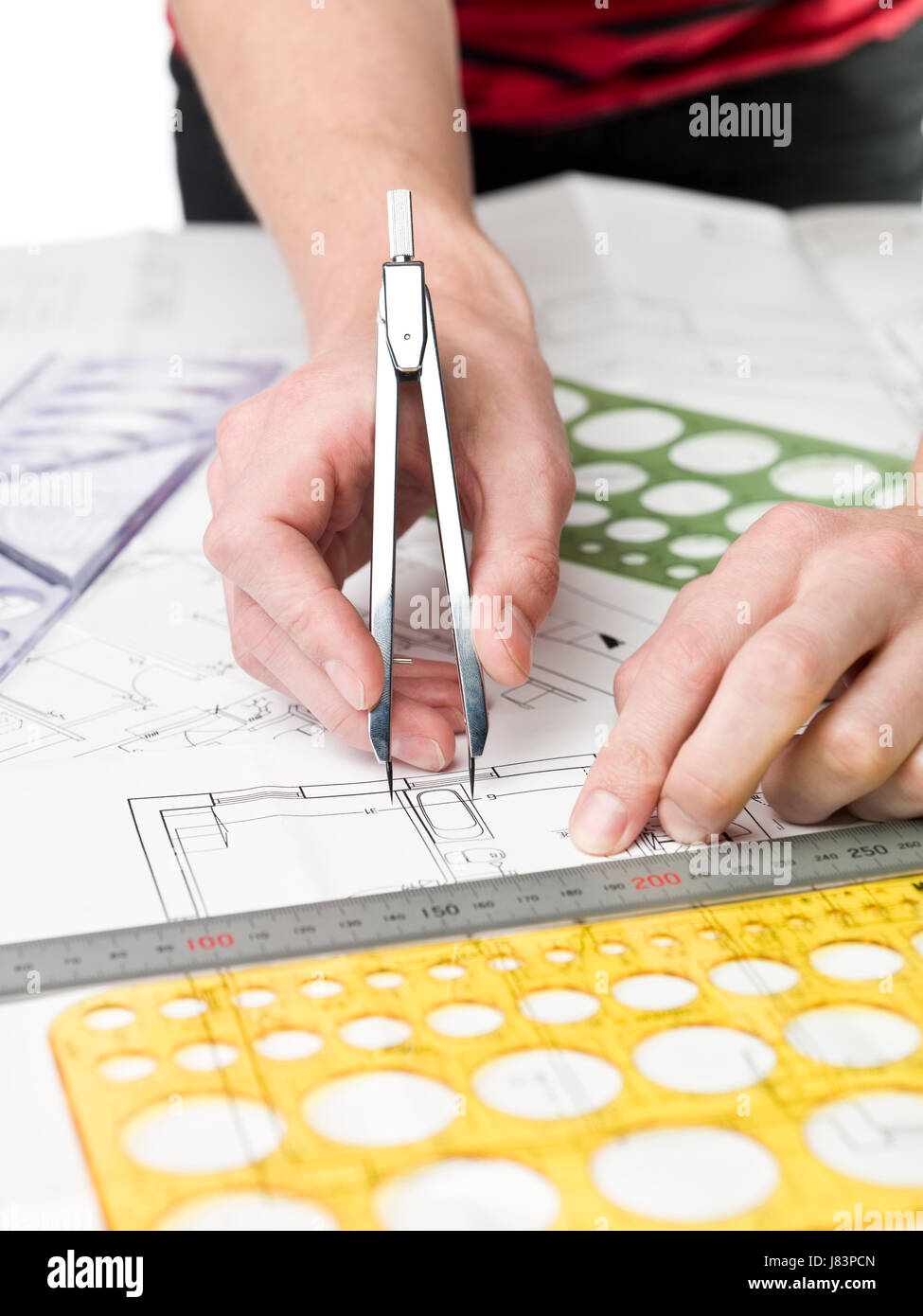 blue house building laptop notebook computers computer job macro close ...