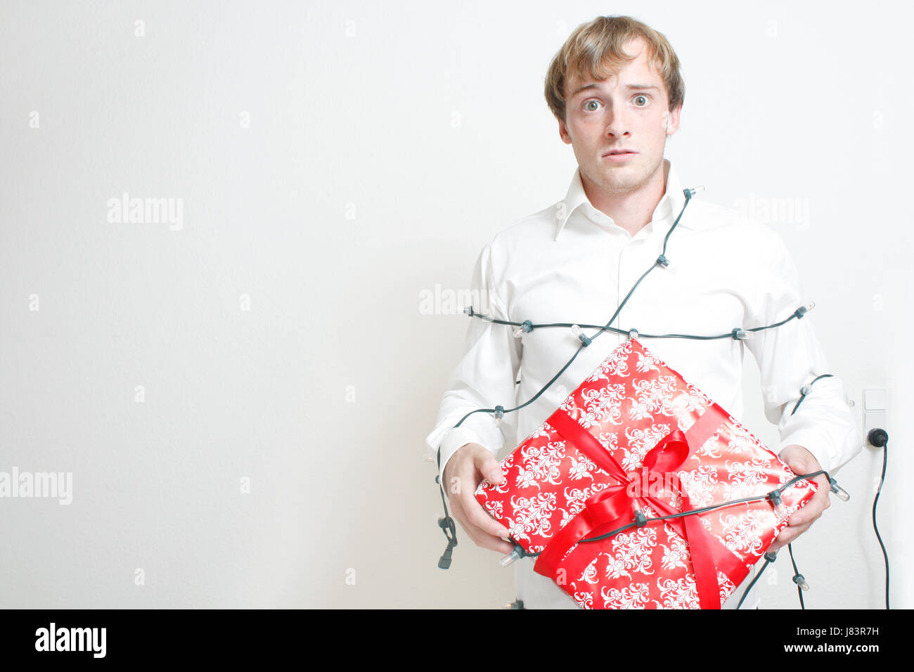 guy present lights sad person chain small tiny little short gift ...