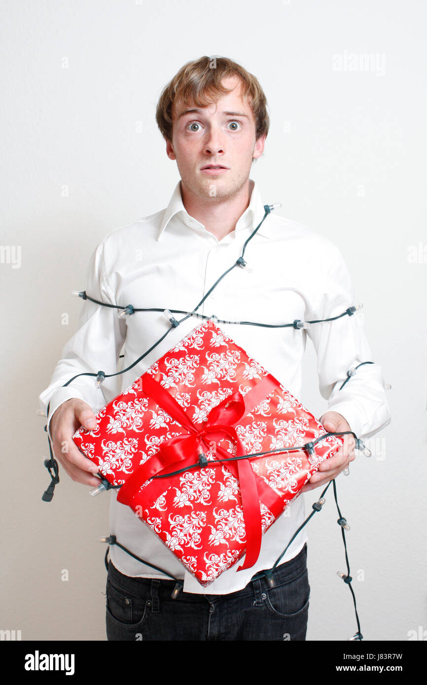 Person Wrapped As Present