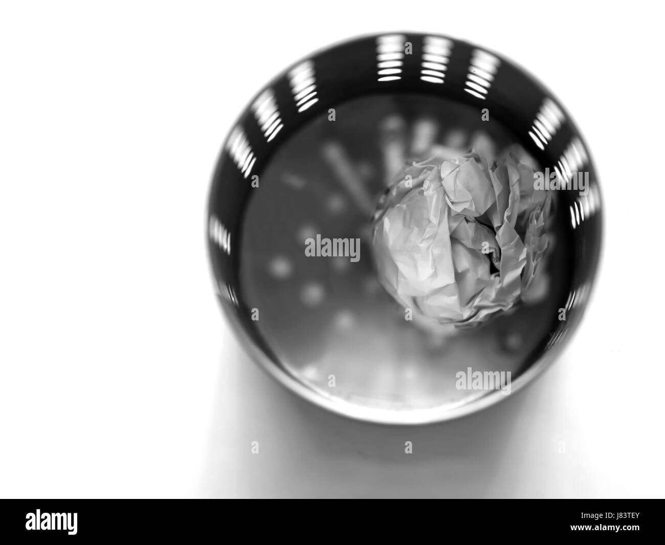 metal trash metallic bin wastebasket waste squandering objects closeup ...