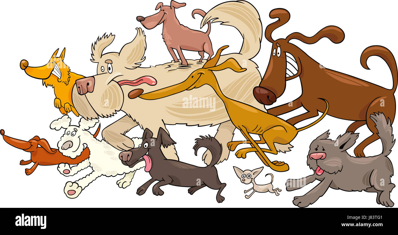 pet dog dogs illustration delighted unambitious enthusiastic merry ...