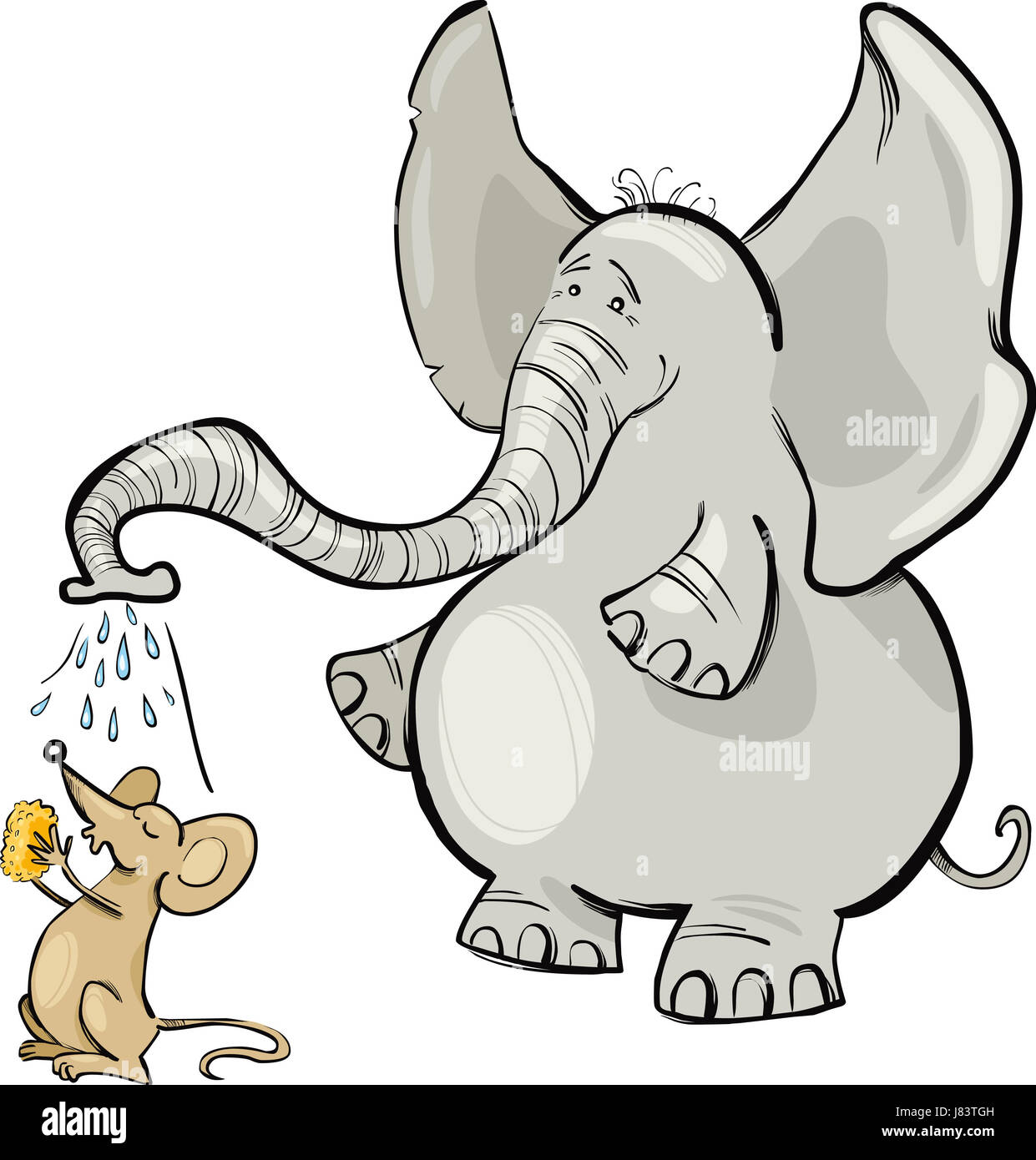 friendship elephant illustration shower funny cartoon douche comics ...