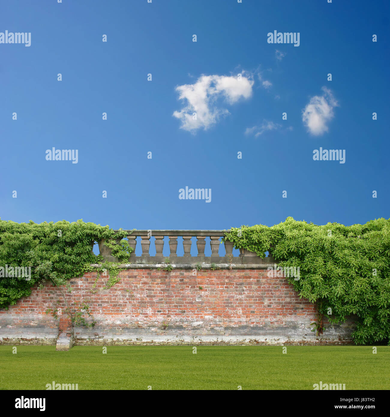 wall balustrade garden stone terrace wall balcony balustrade landscape ...