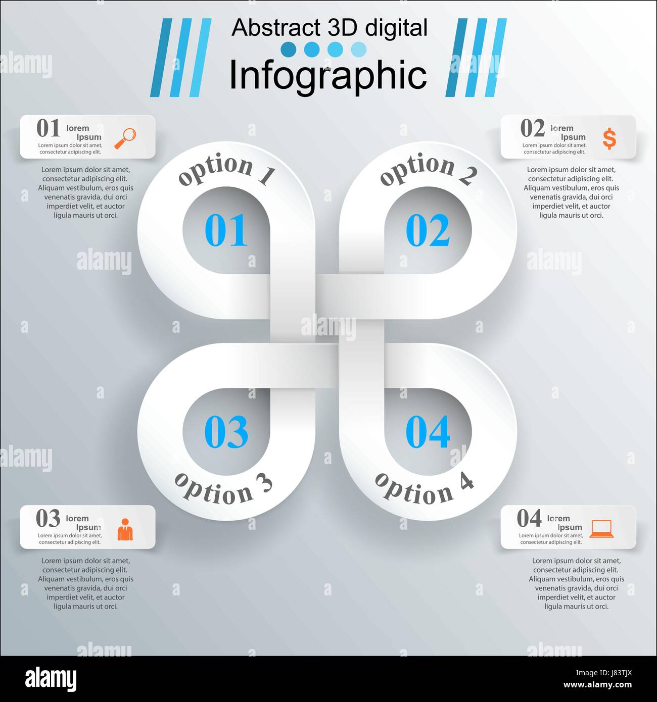 3D infographic design template and marketing icons Stock Vector Image ...