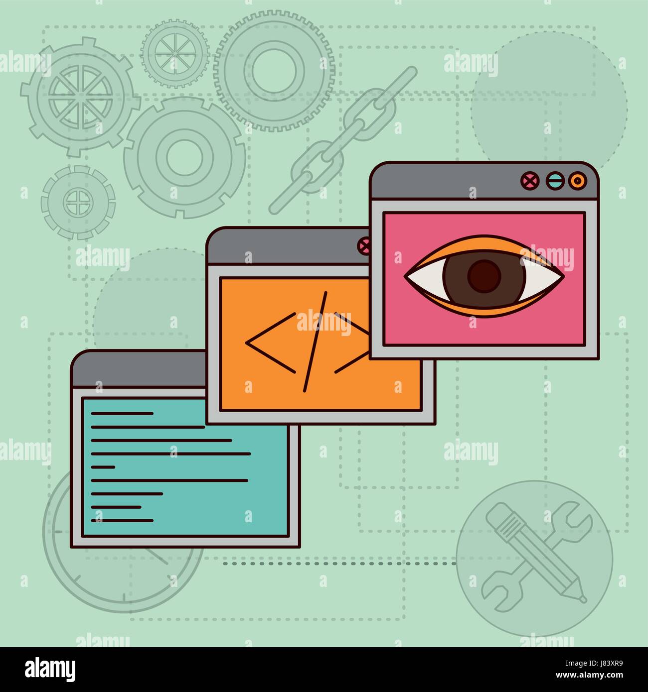 background with windows apps for design Stock Vector Image & Art - Alamy