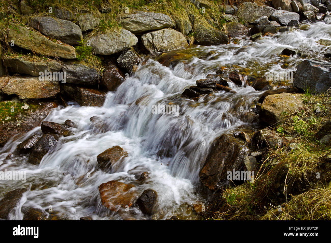 stream current of the river fresh river water motion postponement ...