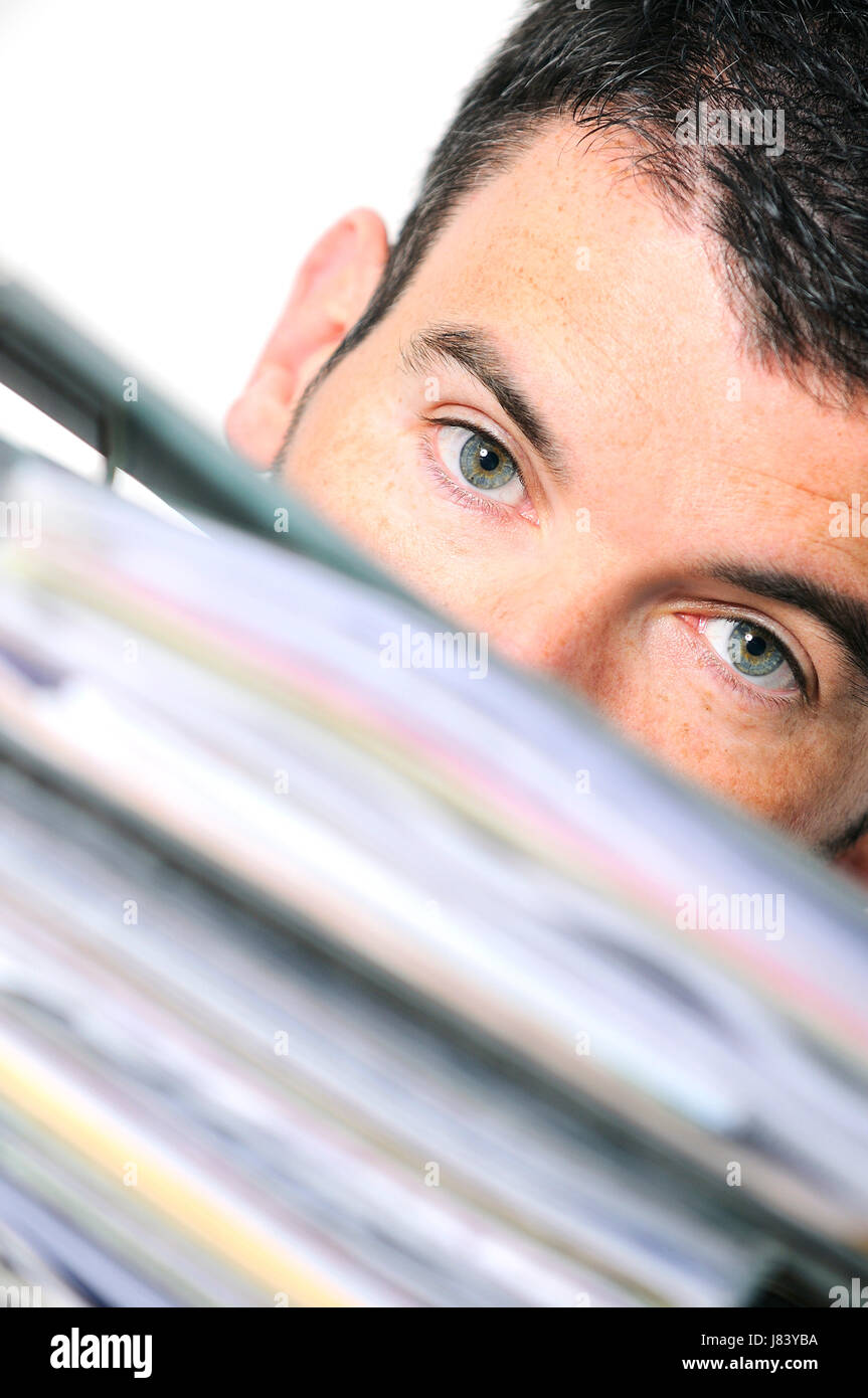 Hidden behind paperwork hi-res stock photography and images - Alamy