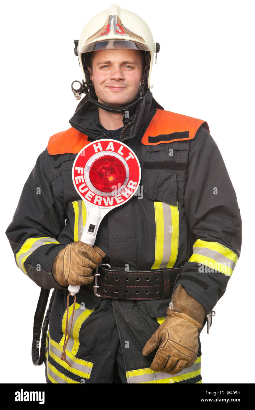 danger fire conflagration fire brigade fireman trowel discharge man ...