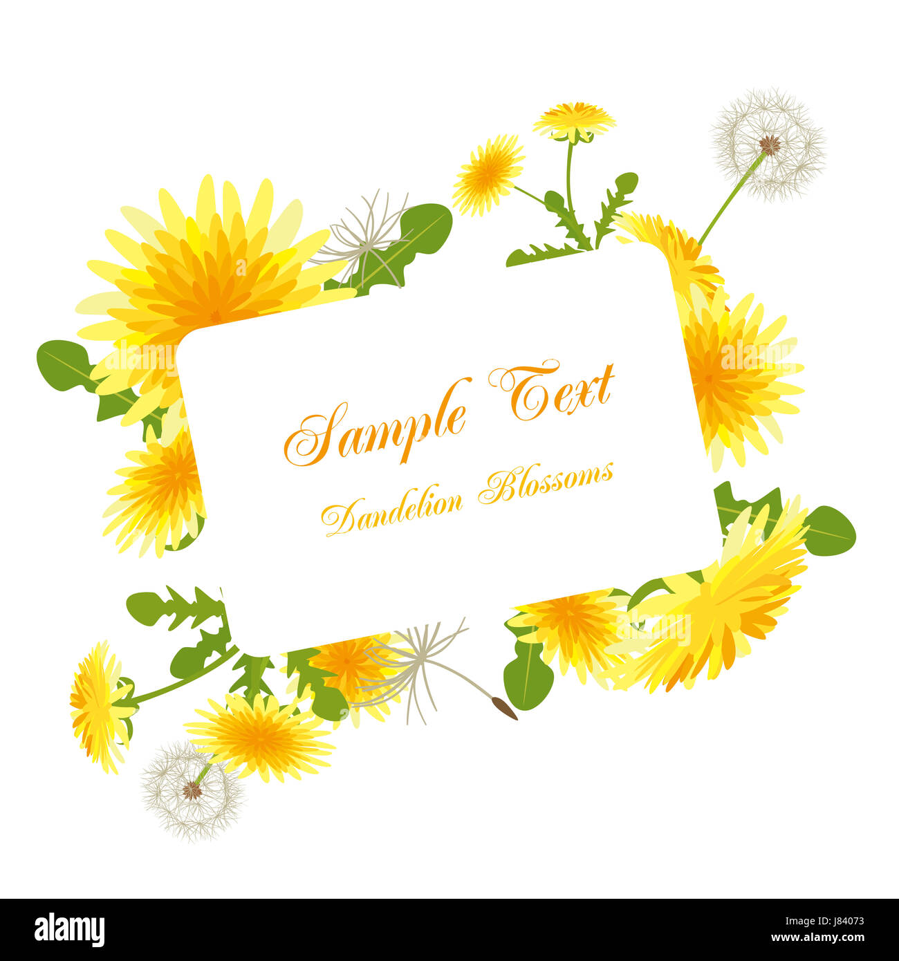 spring dandelion frame meadow grass lawn green backdrop background ...