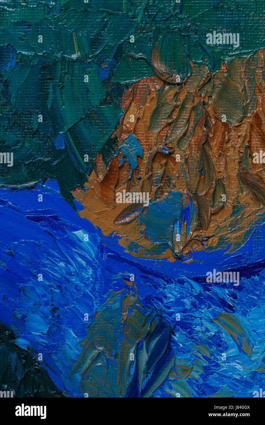 Abstraction of oil paints. Palette knife strokes. Riot of colors. Color ...