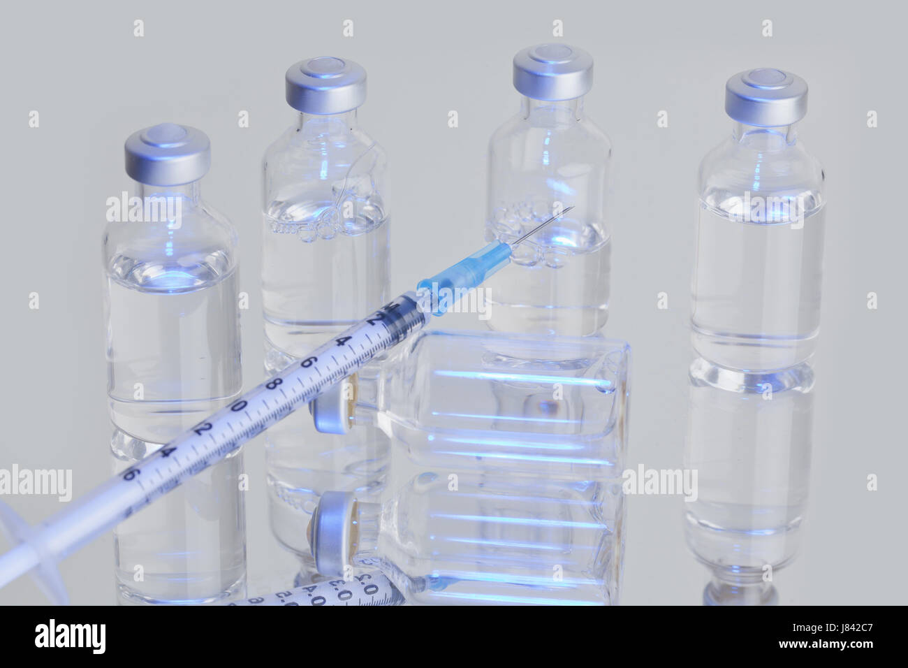syringe injection blue glass chalice tumbler liquid science research ...