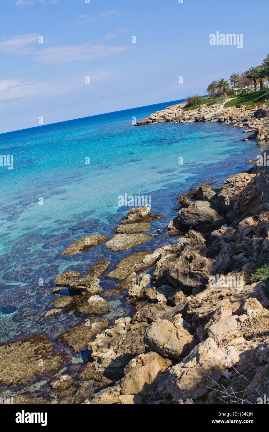 blue beach seaside the beach seashore birds coast bay cliff beauty blue ...