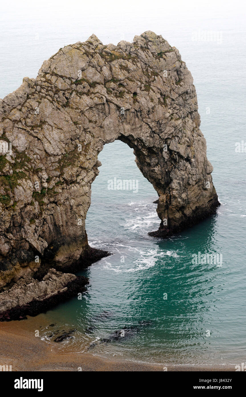 arch door formation rock england design shaping shape model figure blue ...