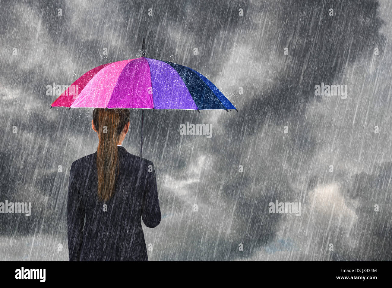 Rain Falling On People