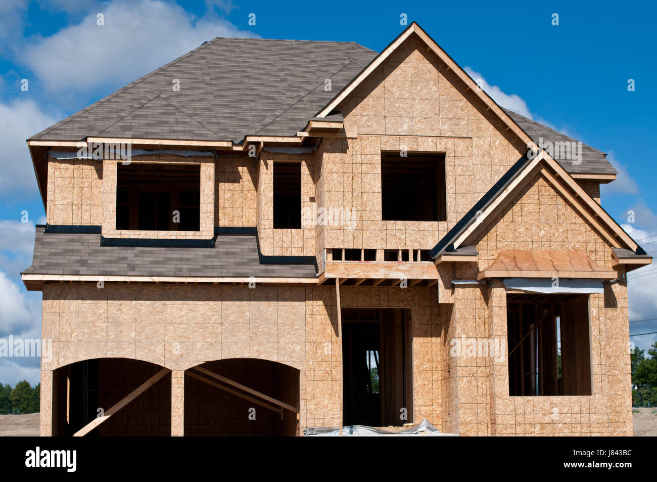 house building new unfinished construction home house building wood new ...