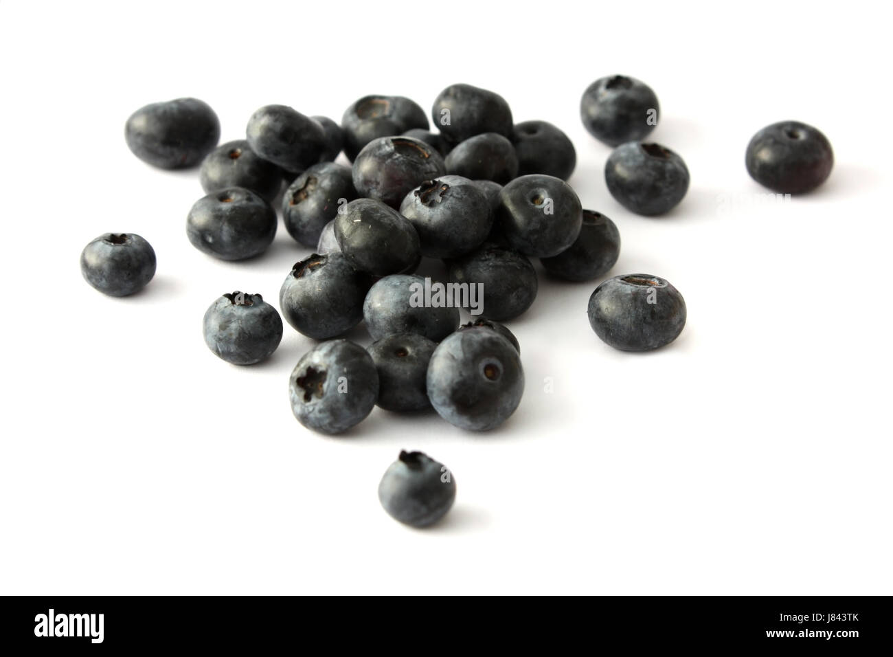 some several a few isolated bilberries blueberries bunch organic fresh ...