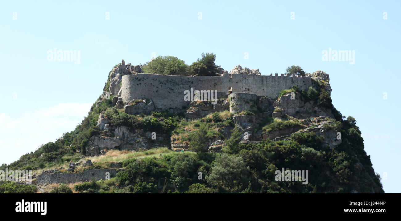 greece rock fortress byzantine corfu chateau castle angel angels sight ...