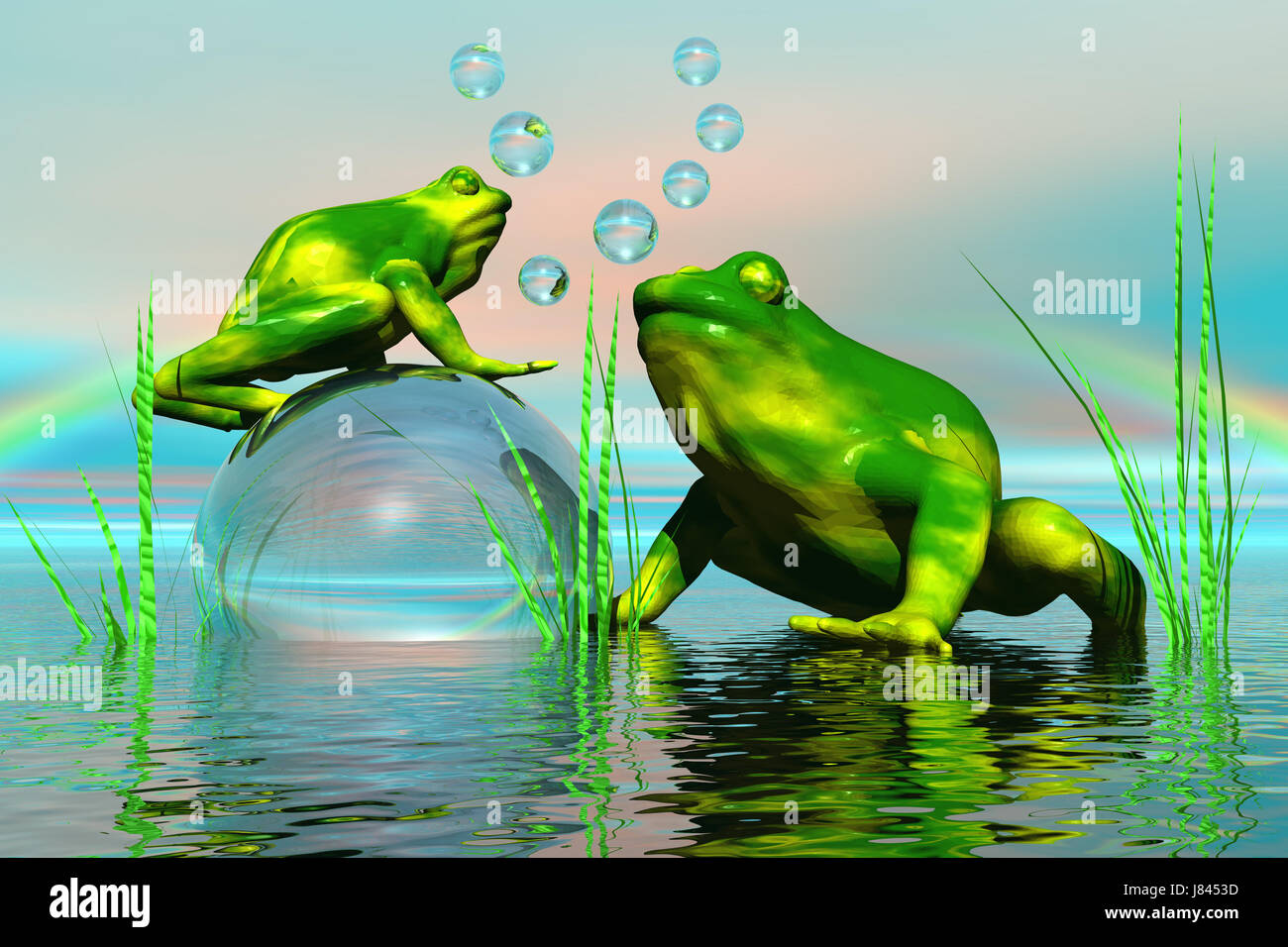 green bubbles frog fresh water pond water frogs garden pond blue ...