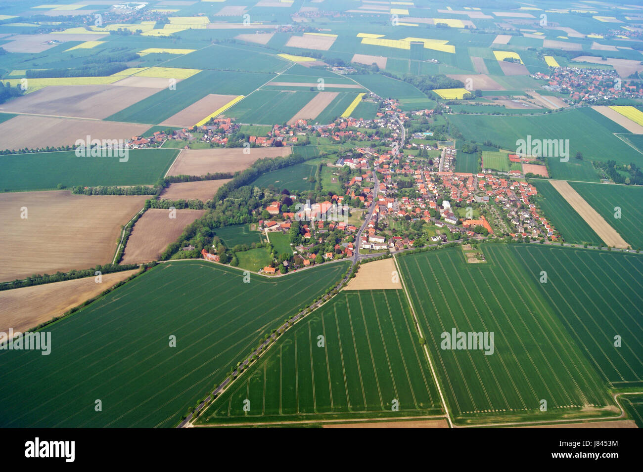 agriculture farming fields acre aerial photograph Northern Germany ...