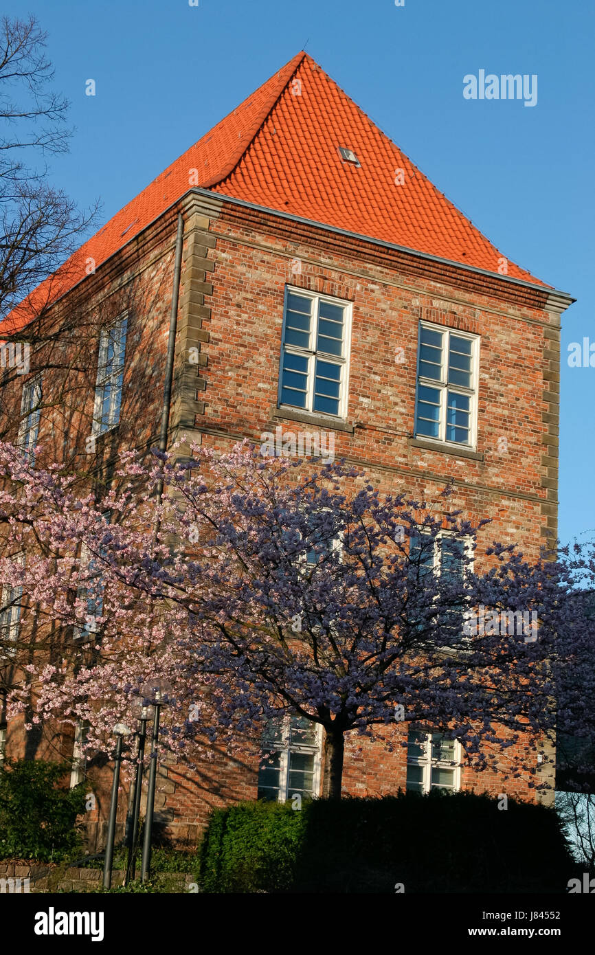 blue house building spring keel germany german federal republic ...