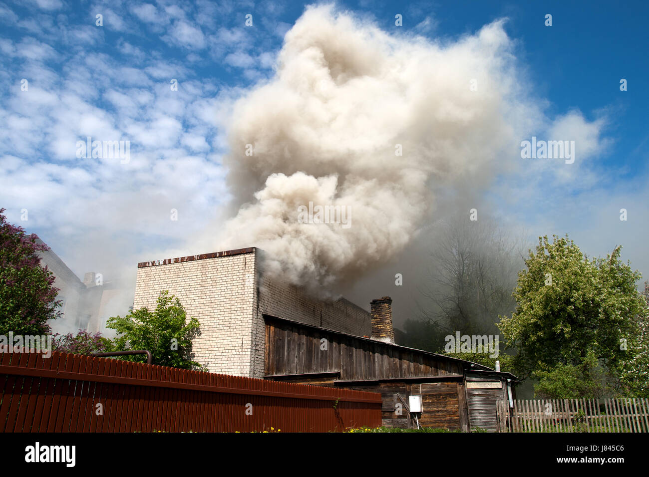 smoke smoking smokes fume blue house building danger loss hot accident ...