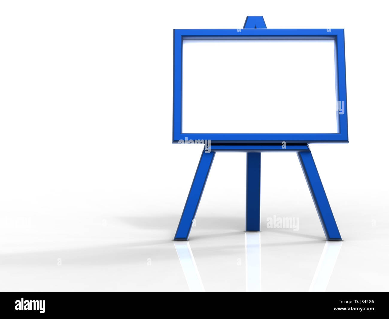 blue presentation board art blank european caucasian uninhabited easel ...
