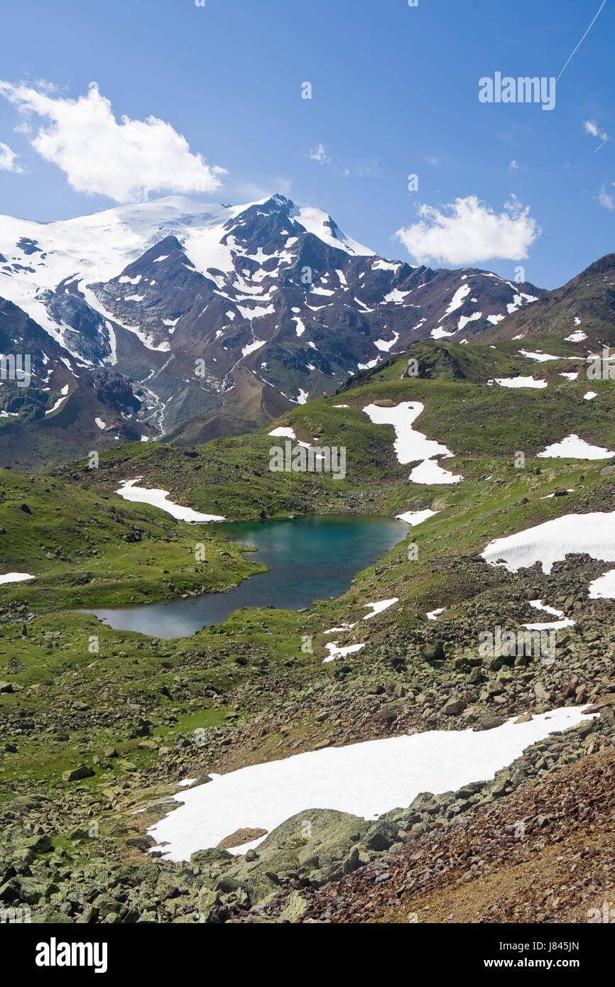 alps summer summerly valley fresh water lake inland water water ...