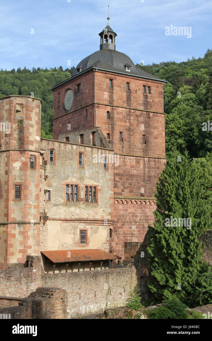 fortification of the castle in heidelberg Stock Photo - Alamy