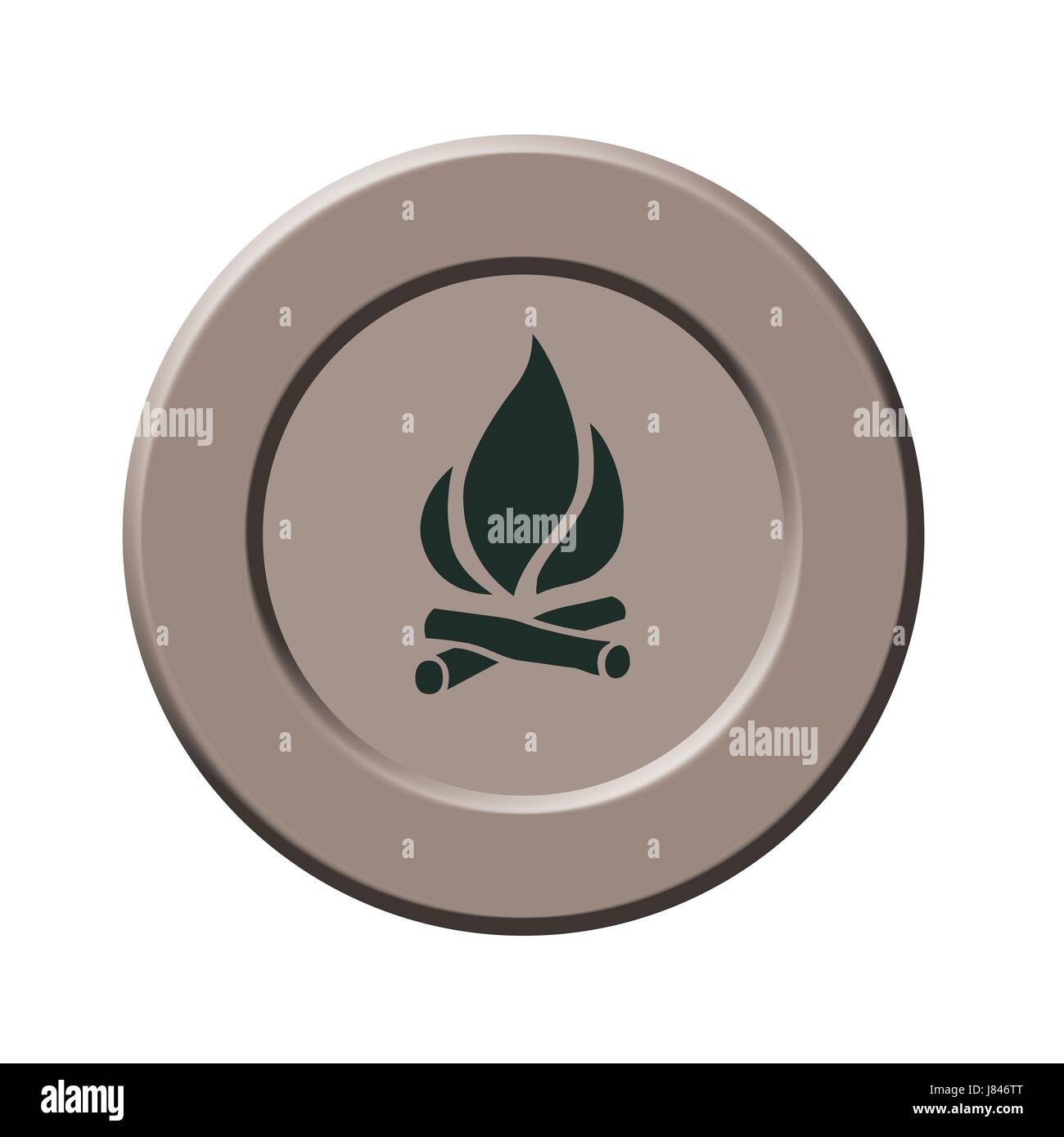 graphic fire conflagration button campfire pictogram symbol pictograph ...