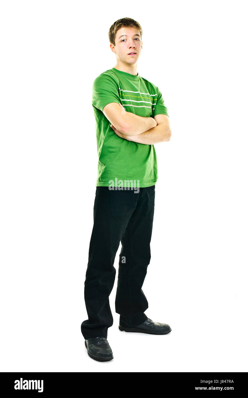 isolated standing serious full young younger body man guy humans human ...