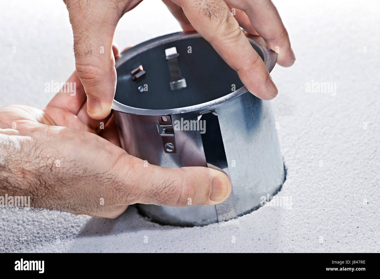 hand hands hole fit fitting pushing shove close hand detail closeup ...