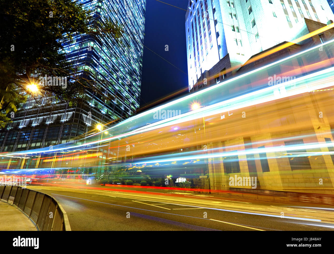 traffic transportation night nighttime transport light blue motion ...