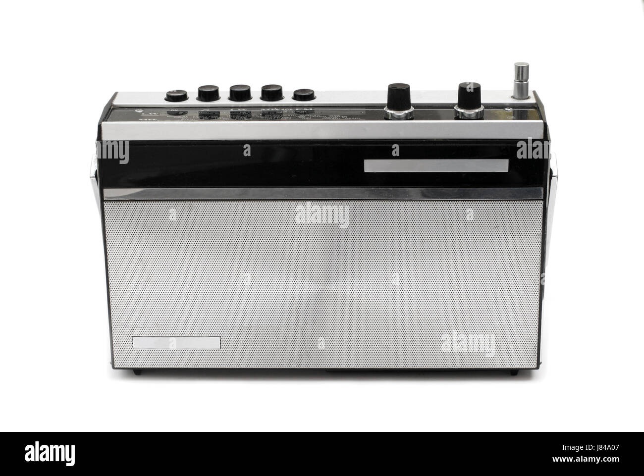 traditional radio retro transistor old entertainment music blank ...