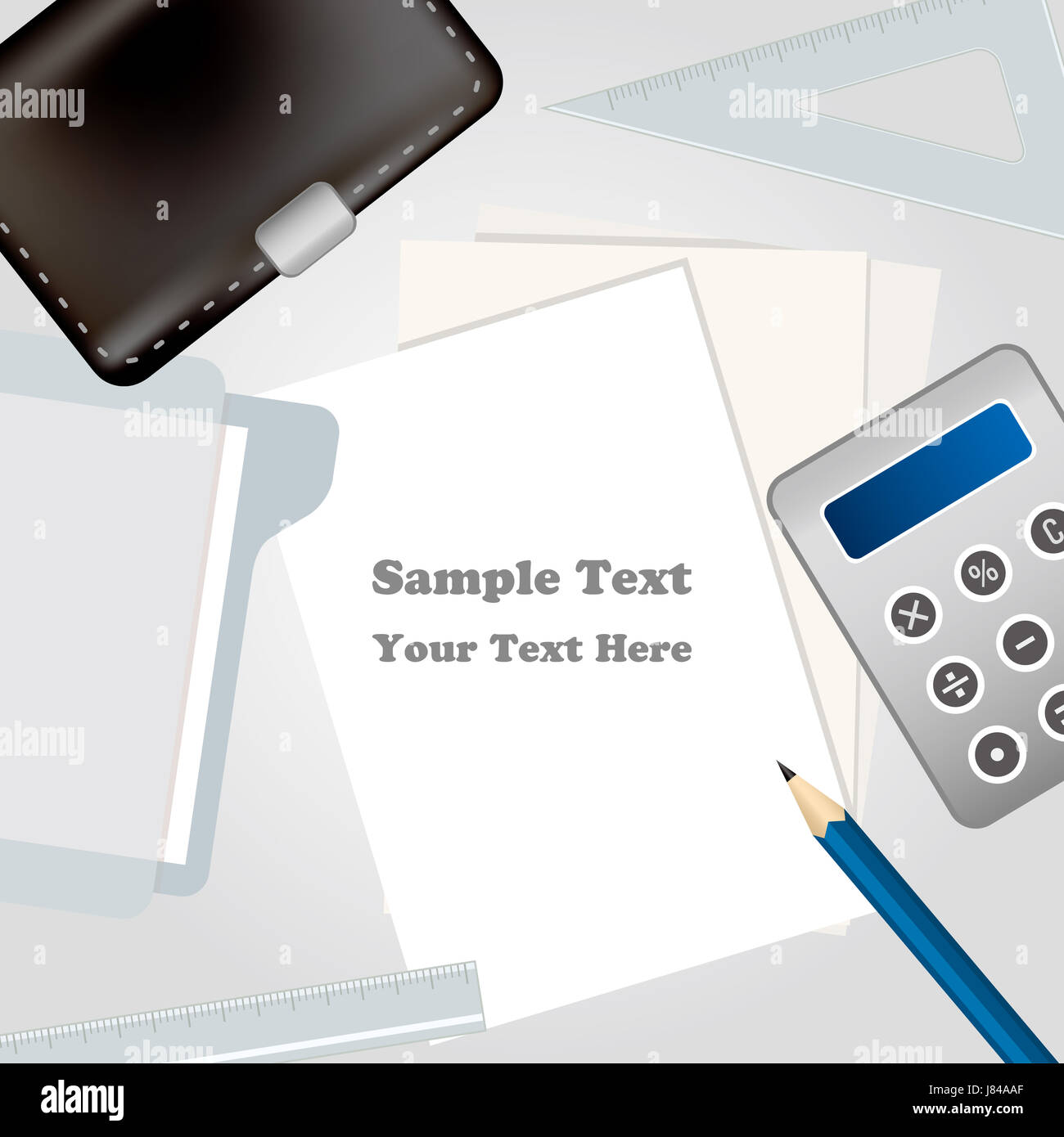 office desk model design project concept plan draft illustration ...