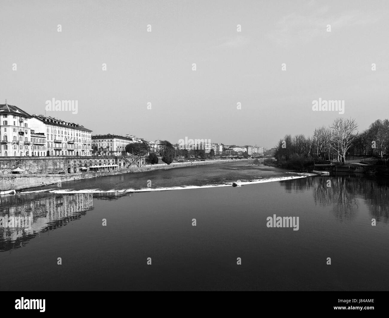 Fiume po torino italia Black and White Stock Photos & Images - Alamy