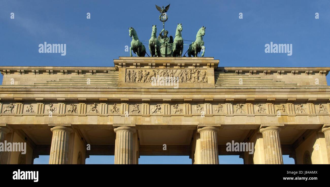 famous goal passage gate archgway gantry brandenburg berlin germany ...