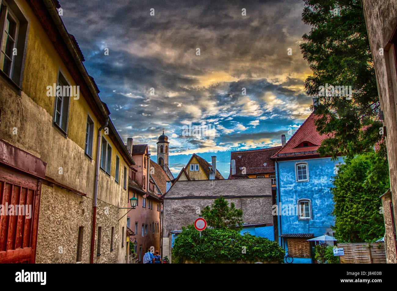 Picture of a building in the ancient town of Rothenburg ob der Tauber ...