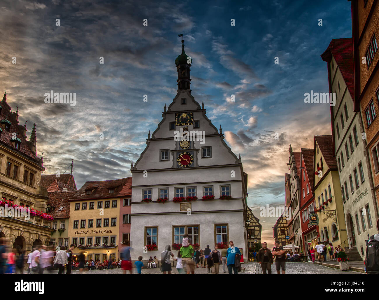 Picture of a building in the ancient town of Rothenburg ob der Tauber ...