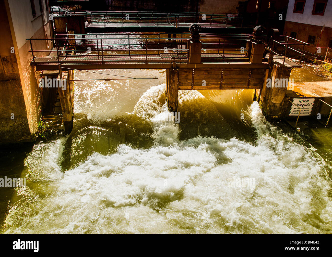 An old watergate in Bamberg, Germany Stock Photo - Alamy