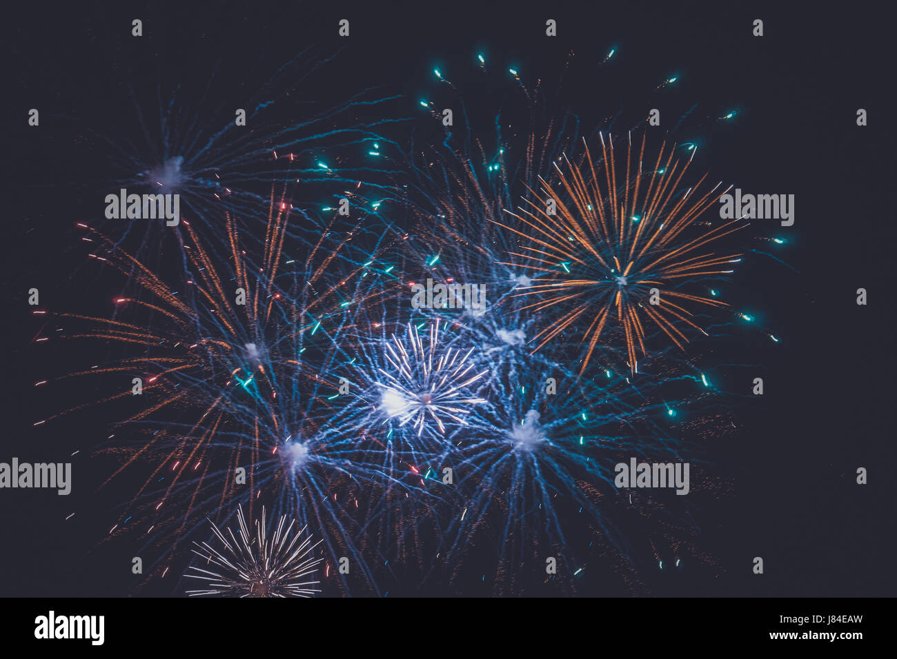 Easter celebration fireworks, Corfu - Greece Stock Photo - Alamy