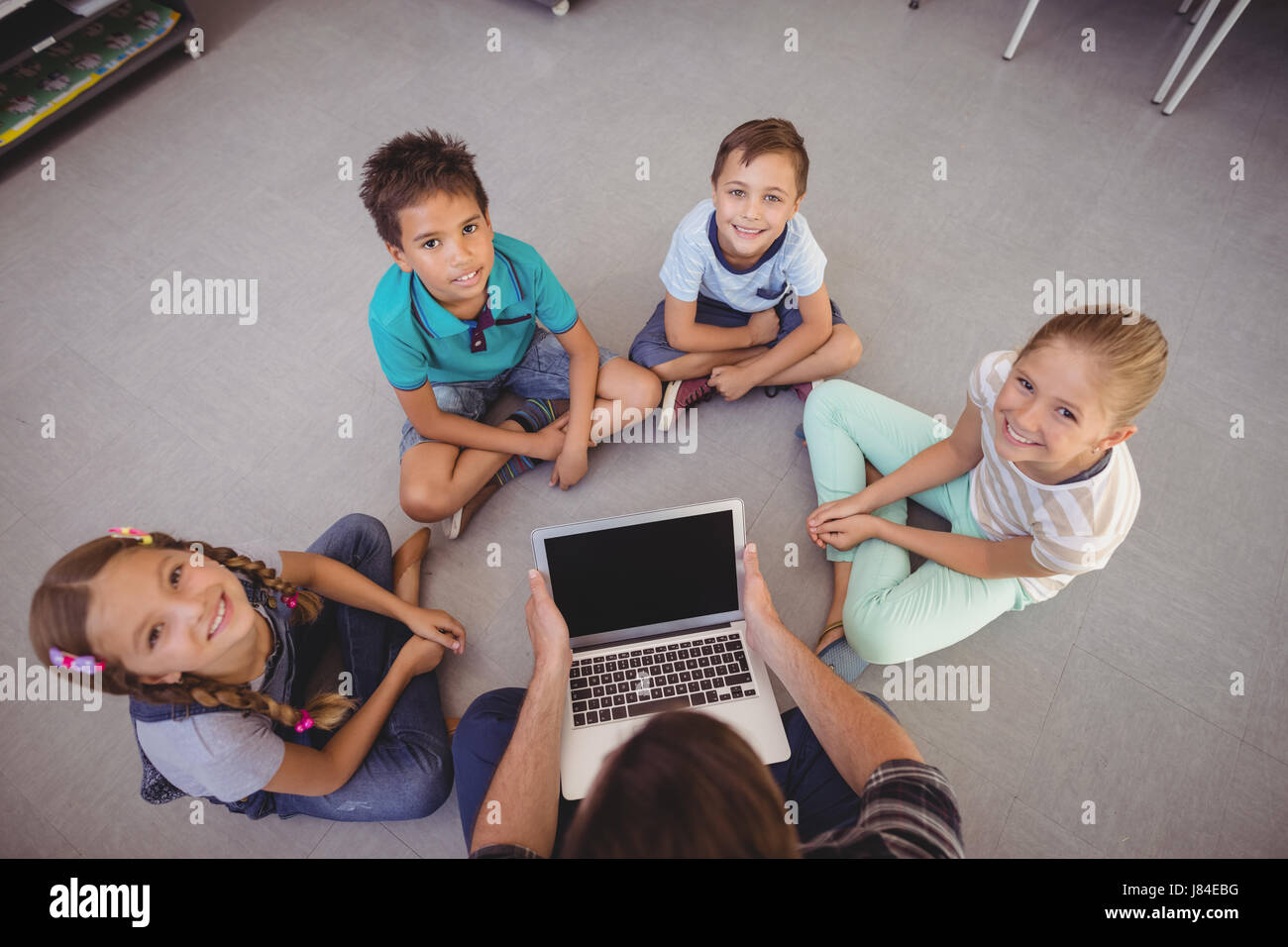 Child Computer Back View School High Resolution Stock Photography and ...