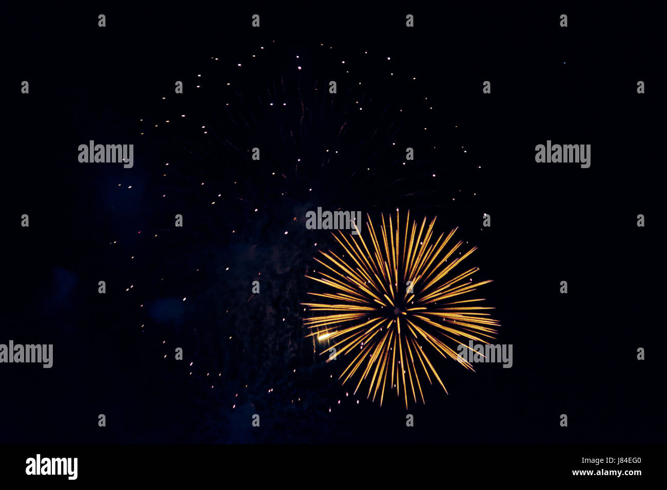Easter celebration fireworks, Corfu - Greece Stock Photo - Alamy
