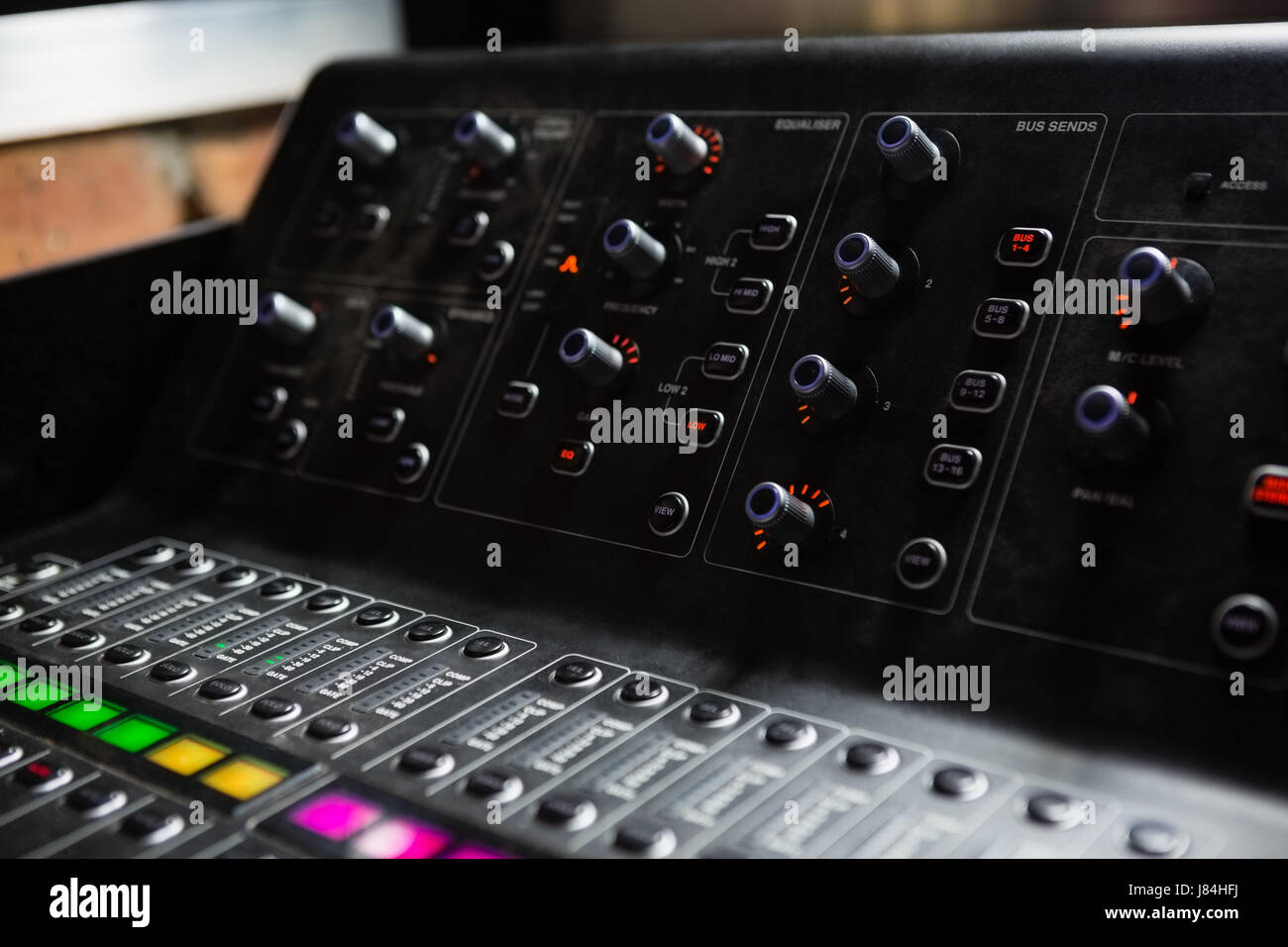 Musical mixer detail close hi-res stock photography and images - Alamy