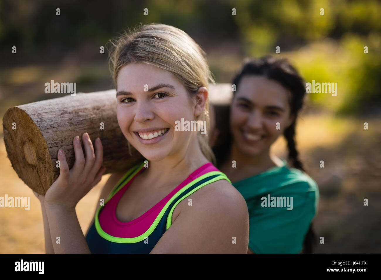 Wooden obstacle course hi-res stock photography and images - Alamy