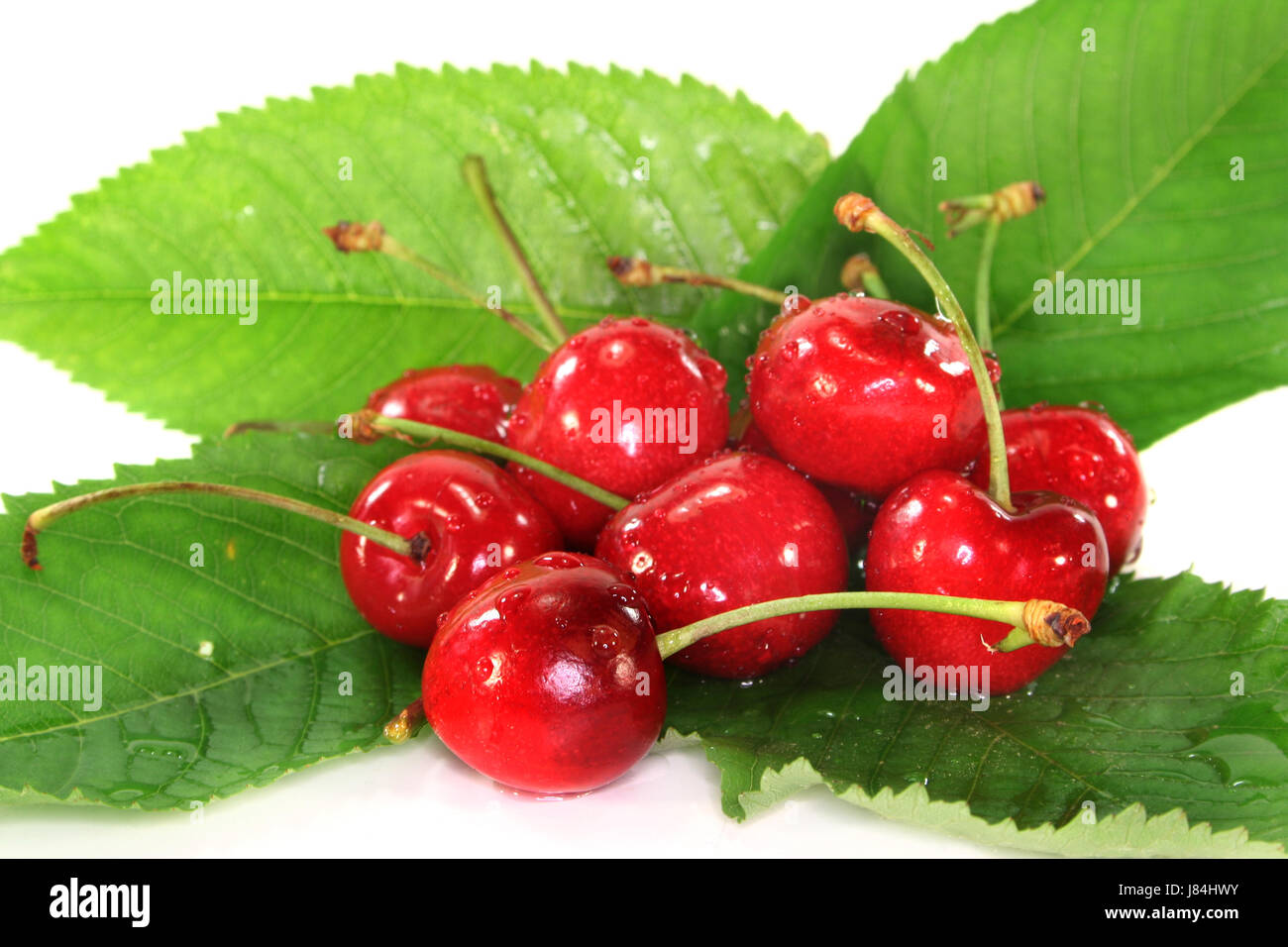 fruit stone-fruit cherry stalk kernel red food aliment vitamine ...