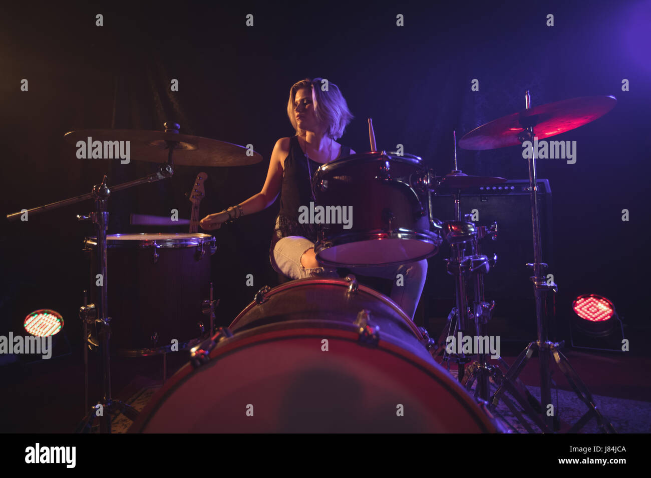 Female playing drum hi-res stock photography and images - Alamy