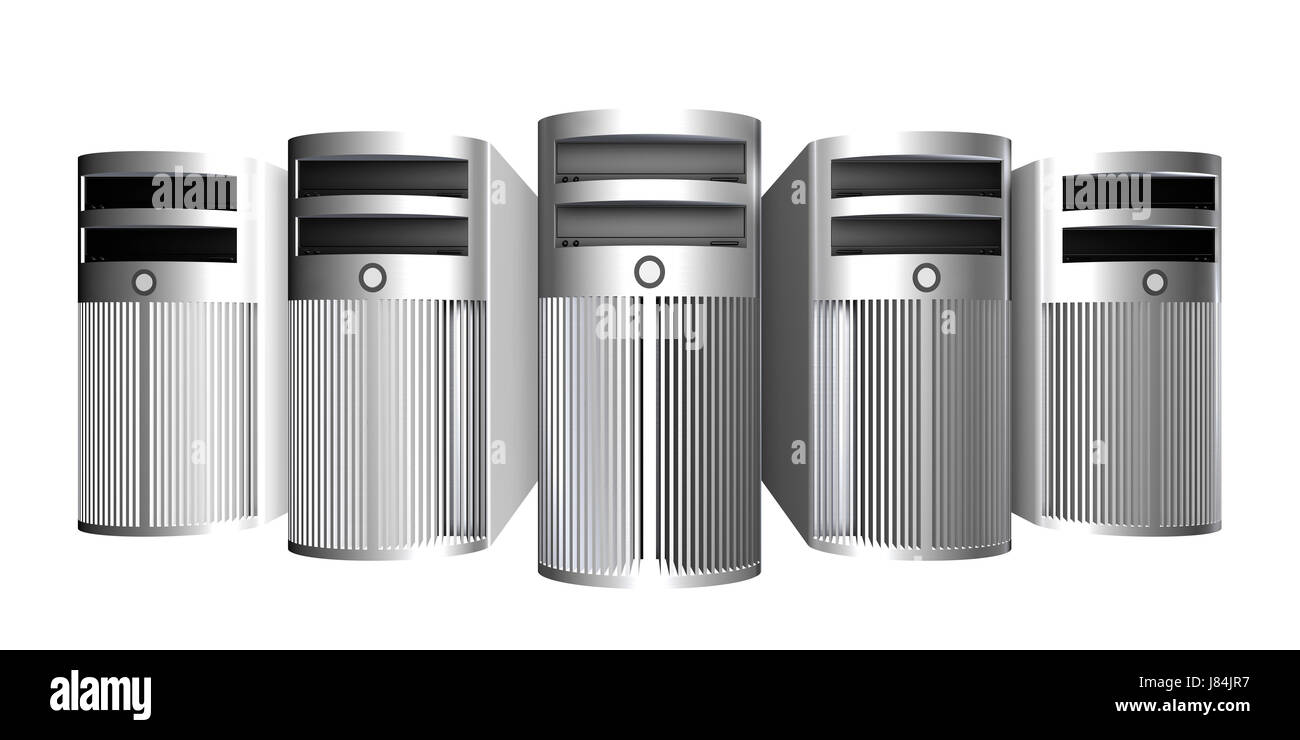 tower office PC computers computer object graphic hardware it rough ...