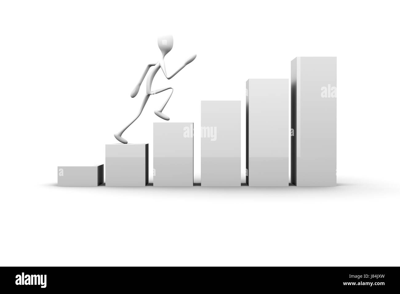 Man climbing bar chart Black and White Stock Photos & Images - Alamy