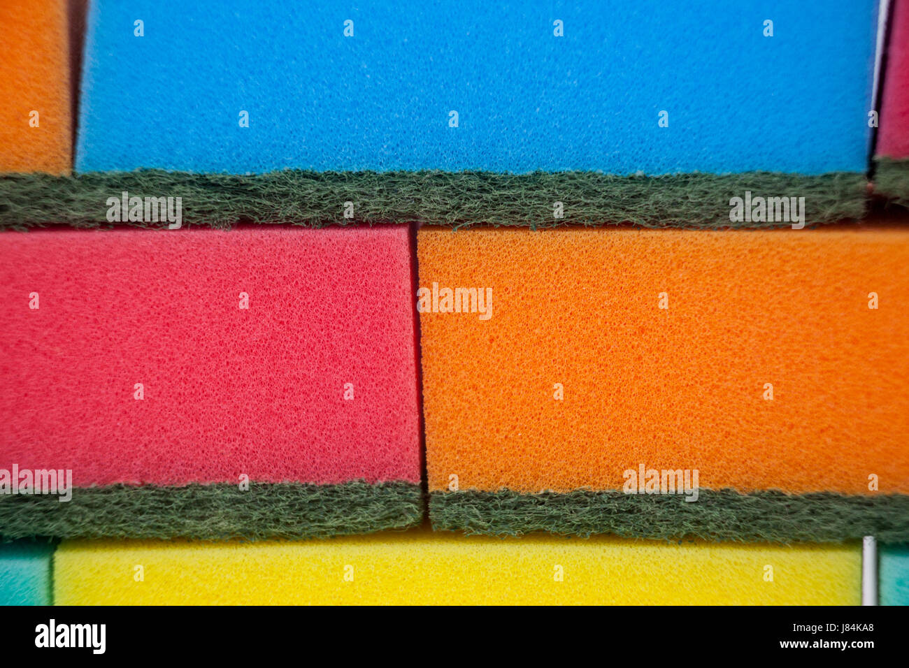 Full frame of various colorful sponge pads Stock Photo - Alamy