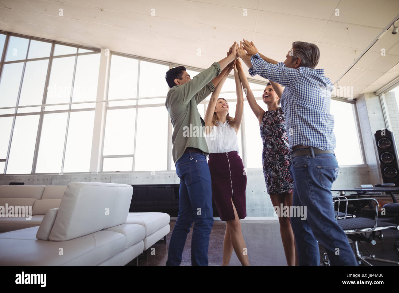 People Raising Hands High Resolution Stock Photography and Images - Alamy